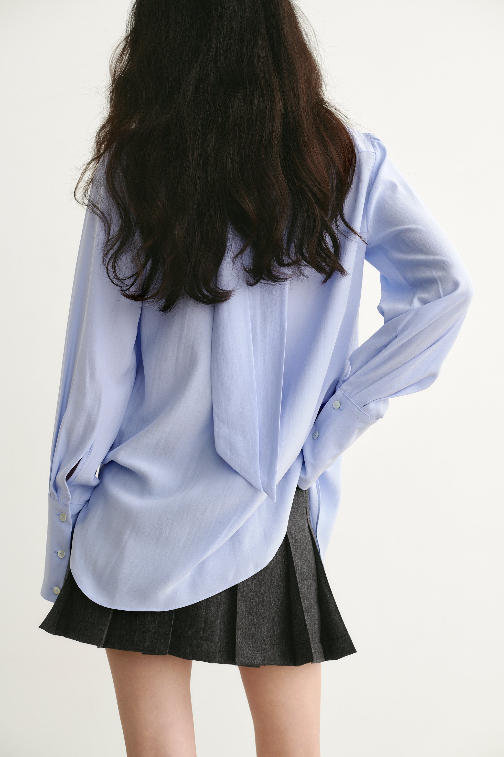 Marea Silk Top Blue Lavender – ATTIRE THE STUDIO