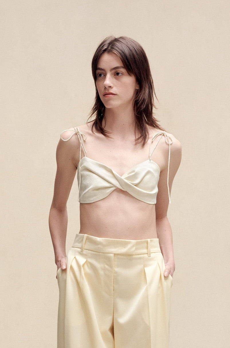 Fuji Bra Top Ivory – ATTIRE THE STUDIO